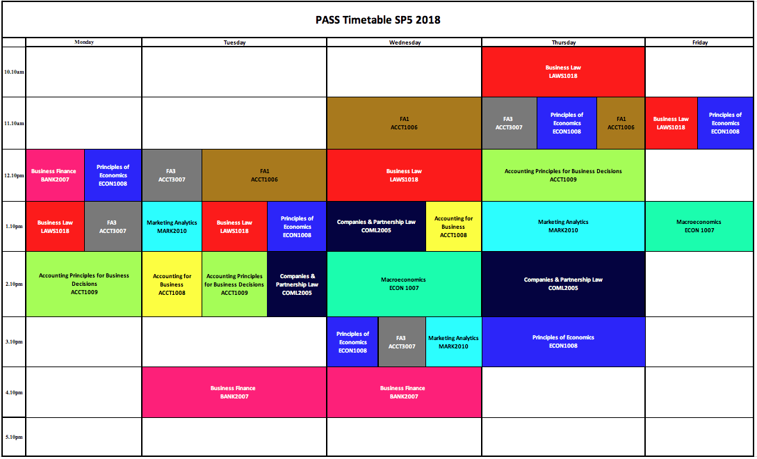 Timetable - Undergrad
